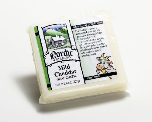 Mild Goat Cheddar Cheese - Goat's Milk Cheese - Nordic Creamery
